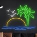 Custom Summer Sunset Neon Sign, Summer Sunrise Led Sign, Summer Vacation Led Lights, Summer ...