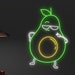 Custom Avocado in Glasses Neon Sign, Avocado V Hand Sign LED Sign ...