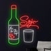 Soju Neon Sign, Soju Glass Shot Neon Light, Soju Bottle Led Light ...