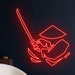 Samurai Neon Sign, Samurai Led Sign, Japan Military Led Light, Japanese ...