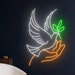 Dove Neon Sign, Flying Pigeon LED Light, Peace Bird Neon Light, Freedom ...