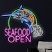 Seafood Open Atlantic Blue Marlin Fish Neon Sign, Marlin Fish Led Sign ...