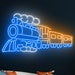 Train Neon Sign, Steam Train Led Sign, Coal Train Led Light, Locomotive ...