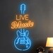 Live Music Guitar Led Sign, Guitar Live Music Neon Light, Music Player ...