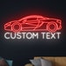 Custom Text Car Neon Sign Luxury Car Led Sign Sport Car Led - Etsy
