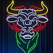 Bull Head Led Neon Sign, Bull Head Led Light, Bull Horn Led Sign, TEXAS ...