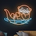 Otter Neon Sign, Otter Neon Light, Otter LED Light, Otter LED Sign, Pet ...