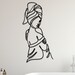 Personalized Woman Bathroom Metal Wall Art Sign, Girl Line Art Metal ...