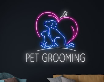 Pet Shop Open Sign,pet Spa Neon Light, Dog Cat Led Light, Pet Store Led ...