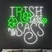 Irish Lass Full of Sass Neon Sign, Shamrock Neon Light, 3 Leaf Clover ...