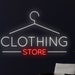 Clothing Store Clothes Hangers Led Sign, Wardrobe Hanger Neon Sign ...