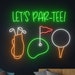 Let's Par Tee Golf Neon Sign, Golfer LED Light, Golfing LED Sign, Golf ...