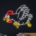 Rooster Neon Light Chicken Led Light Rooster Led Sign - Etsy