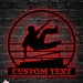 Custom Parkour Name Metal Wall Art LED Light, Parkour Metal Sign ...