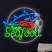 Fresh Seafood Neon Sign, Shrimp Fish Led Sign, Lobster Fish Led Light ...