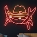 Cowboy Crab Neon Sign, Cowboy Hat Crab Led Sign, Western Crab Led Light ...