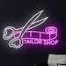 Tailor Shop Led Sign, Tailor Neon Sign, Clothes Led Light, Clothing ...