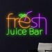 Fresh Juice Bar Neon Sign, Juice Bar LED Light, Juice Neon Light, Bar ...