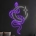 Custom Moon Snake Neon Sign, Snake Moon Led Sign, Snake Led Lights, Bar ...