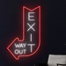 Exit Way Out Direction Arrow Left Neon Sign, Arrow Led Sign, Arrow Left ...