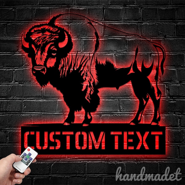 Metal Bison Sign - Etsy