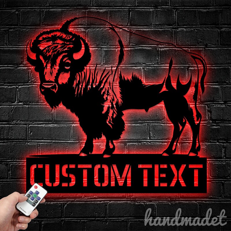 Metal Bison Sign - Etsy