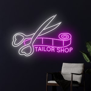Tailor Shop Led Sign, Tailor Neon Sign, Clothes Led Light, Clothing ...