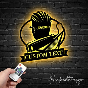 Personalized Barber Shop Metal Sign, Personalized Barber Shop Metal ...