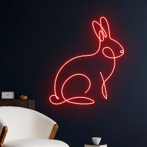 Rabbit Neon Sign, Bunny Neon Light, Easter Rabbit Led Light, Easter ...