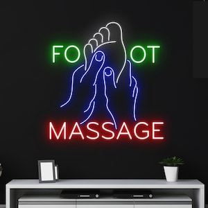 Custom Foot Massage Neon Sign, Massage Shop Led Sign, Spa Led Light ...