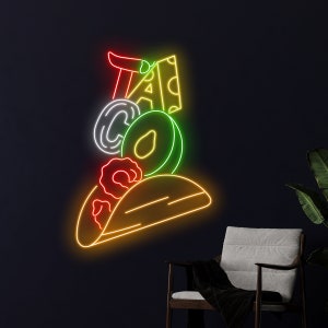 Tacos Neon Sign, Mexico Tacos LED Sign, Mexican Taco Neon Light, Tacos ...