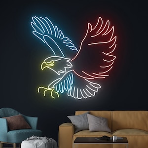 Eagle Neon Light, Eagle Led Light, Eagle Bird Led Sign, Eagle Bird Neon ...