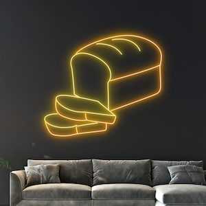 Toast Neon Sign, Toast LED Sign, Bread Neon Light, Toast Led Light Room ...