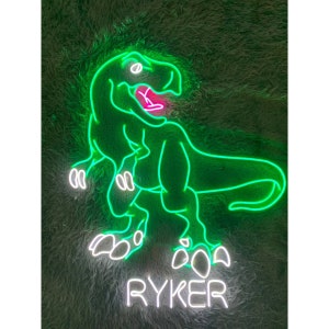 Tyrannosaurus Dinosaur Neon Light, Dinosaur Led Light, Jurassic Park ...