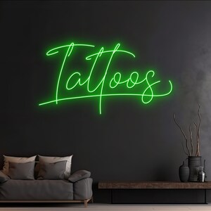 Custom Tattoos Neon Light, Tattoo Salon Led Sign, Tattoo Artist Neon ...