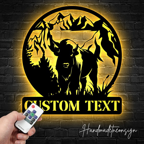 Metal Bison Sign - Etsy