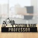 Custom Professor Metal Desk Name Plate, Professor Metal Job Name Plate ...