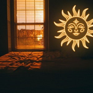 Sun Led Sign, Sun Neon Sign, Wall Decor, Sun Neon Sign, Custom Neon ...