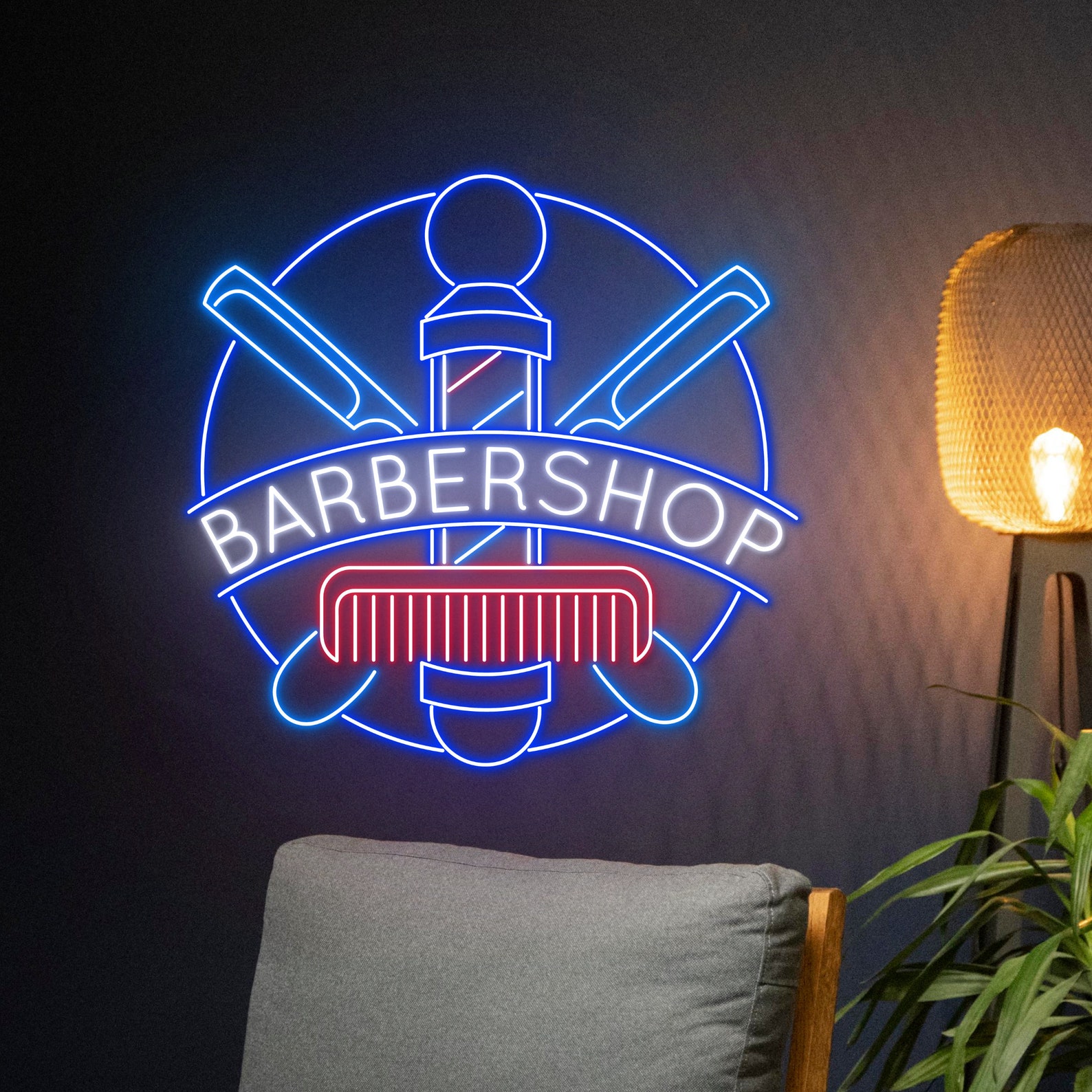 Custom Barber Shop Led Sign, Barber Shop Neon Sign, Barber Led Light ...