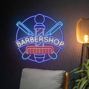Custom Barber Shop Led Sign, Barber Shop Neon Sign, Barber Led Light ...