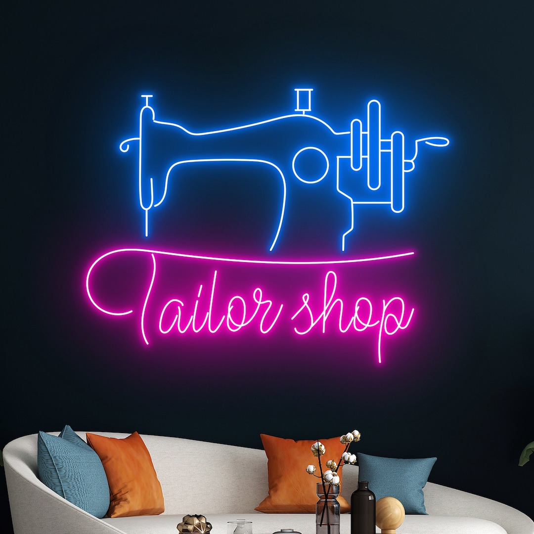 Tailor Shop Led Sign, Tailor Neon Sign, Clothes Led Light, Clothing ...