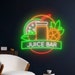 Juice Bar Neon Sign, Juice LED Light, Juice Fresh Fruit Neon Light, Bar ...