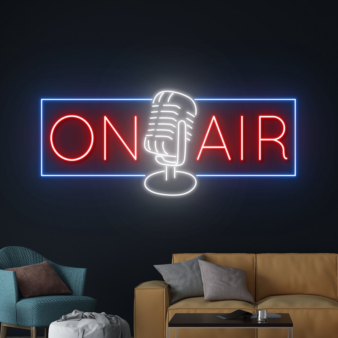 On Air Neon Sign, Record Studio Led Sign, Radio LED Light, Podcast Neon ...