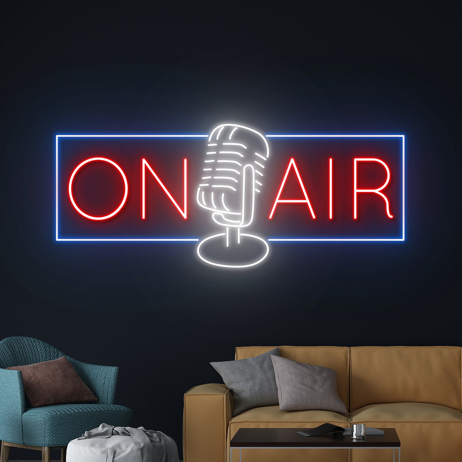 On Air Neon Sign, Record Studio Led Sign, Radio LED Light, Podcast Neon ...