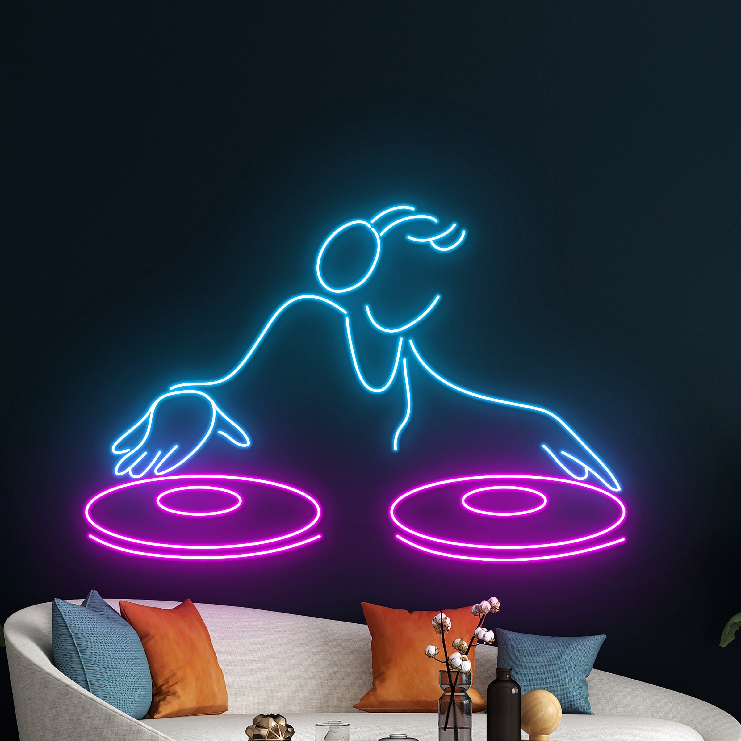 DJ Led Sign, DJ Neon Light, DJ Neon Sign, Music Player Led Light, Music ...