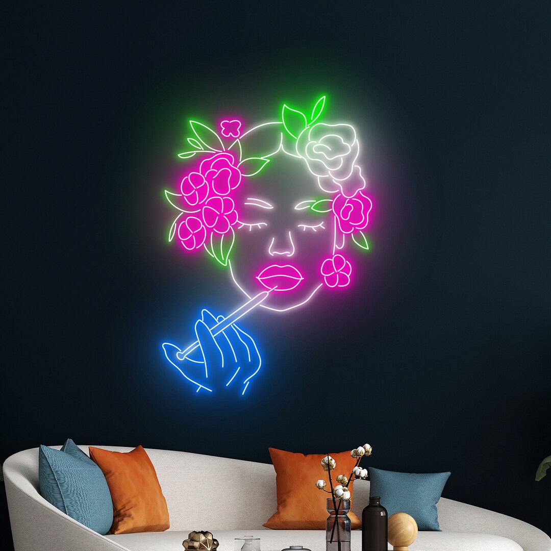 Botox Neon Sign, Botox Filler Led Sign, Face Girl Flower Led Lights ...