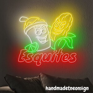 Esquites Neon Sign, Esquites Led Sign, Mexico Esquites Led Light, Open ...