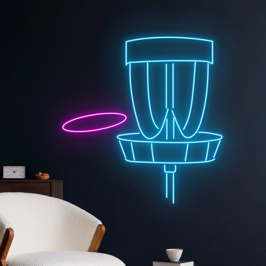 Disc Golf Neon Sign, Disc Golfer LED Light, Disc Golfing LED Sign, Disc ...