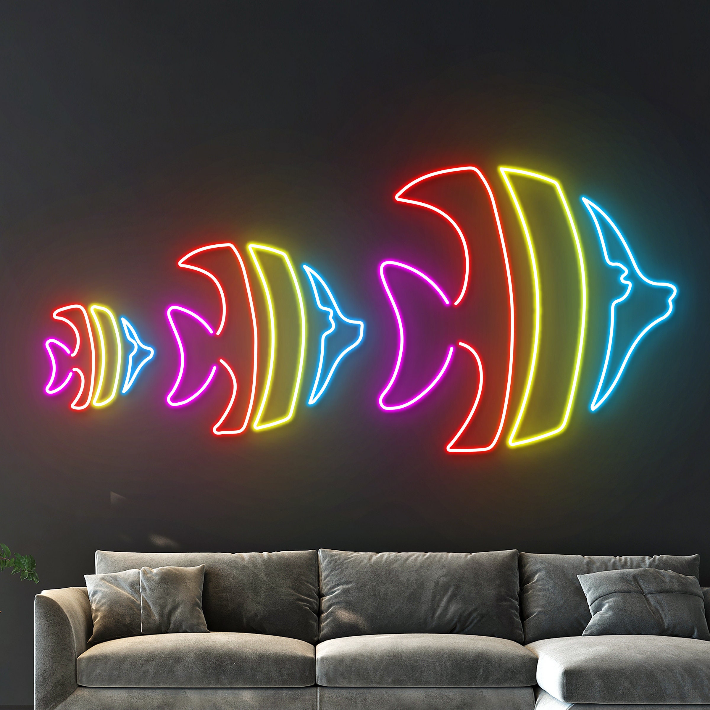 Fishing Neon Led Sign, Fishing Neon Sign, Fisher Led Light, Fisherman ...