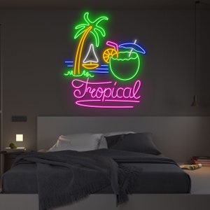 Coconut Bar Open Party Pub Neon Signs, Bar Led Lights,pub Sign ...